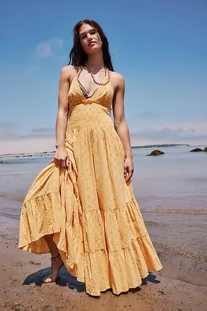 golden dawn maxi dress free people Sparkly Rose Gold Prom Dress Beaded Strapless Formal Gown with Corset –  Viniodress