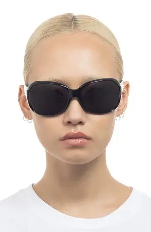 Le Specs Bolshy 61mm Wrap Sunglasses
