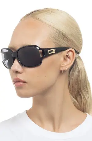 Le Specs Bolshy 61mm Wrap Sunglasses