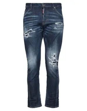 Dsquared2 Cotton Elastane Cow Leather Jeans