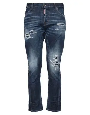 Dsquared2 Cotton Elastane Cow Leather Jeans