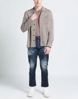 Dsquared2 Cotton Elastane Cow Leather Jeans