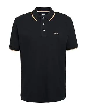 BOSS Polo Shirt Size Cotton - Black