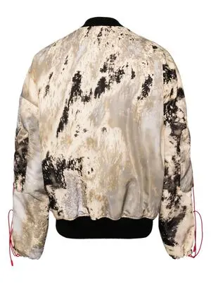 A BETTER MISTAKE Erosion Abstract-print Bomber Jacket