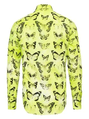 STAIN SHADE Butterfly Print Cotton Shirt