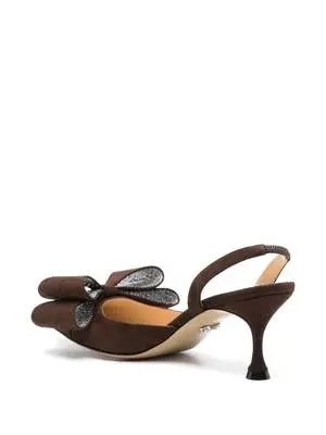 Mach & Mach 65mm Bow-embellished Pumps - Brown