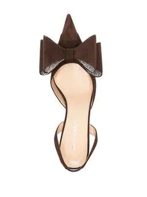 Mach & Mach 65mm Bow-embellished Pumps - Brown