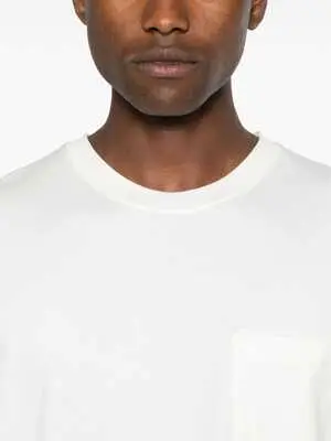 LARDINI Patch-pocket Cotton T-shirt - White