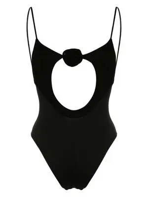 LA REVECHE Nadir Floral-appliqué Swimsuit