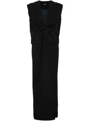 BOTTER Twist-detailed Virgin Wool Maxi Dress