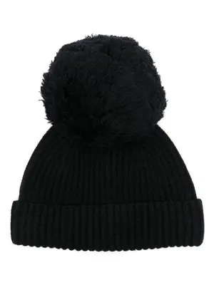 JEAN PAUL GAULTIER Pompom Embellished Beanie - Black