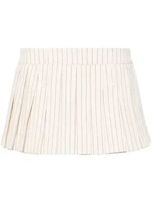 THE FRANKIE SHOP Blake Pinstripe Pleated Miniskirt