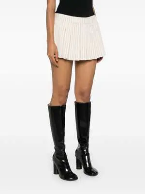 THE FRANKIE SHOP Blake Pinstripe Pleated Miniskirt