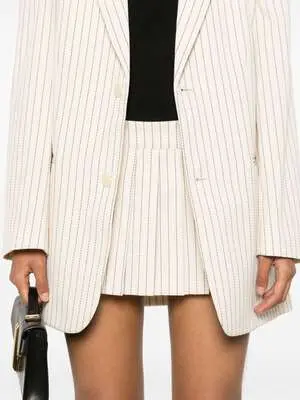 THE FRANKIE SHOP Blake Pinstripe Pleated Miniskirt