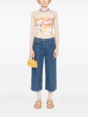 Patrizia Pepe Square Neck Crop Top