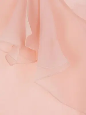 Blumarine Asymmetrical Hem Long Sleeve Dress