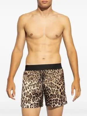 Dolce & Gabbana Leopard-print Silk Boxers
