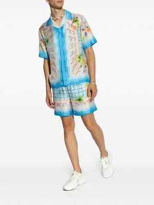Casablanca Le Plongeon Silk Shorts