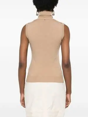 Sportmax Ardenza Roll-neck Vest - Neutrals