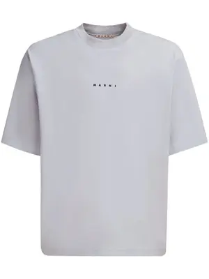 Marni Logo-print Cotton T-shirt - Grey