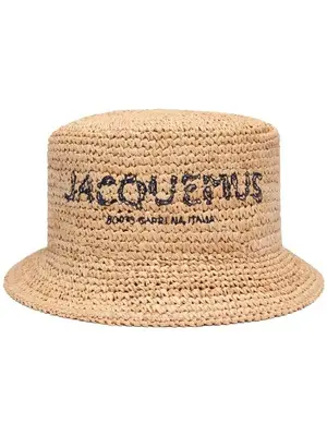 Jacquemus Le Bob Pescò Bucket Hat - Neutrals
