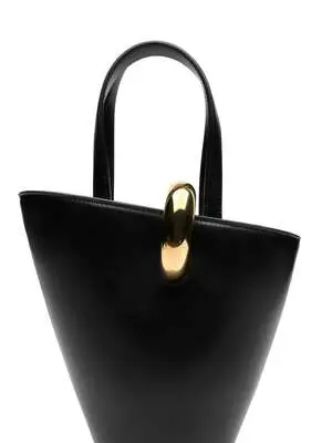 Jacquemus Le Petit Bambola Leather Tote - Black