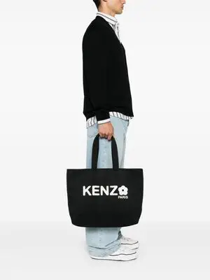 Kenzo Utility Canvas Tote Bag - Black