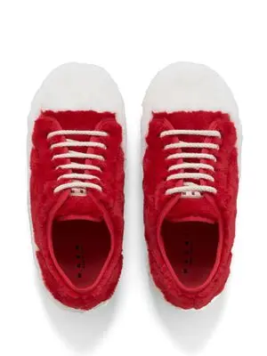 Marni Two-tone Faux-fur Sneakers