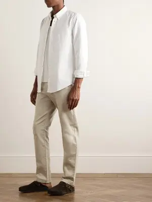 Nn07 Theo 1420 Tapered Organic Cotton-blend Twill Chinos - Neutrals
