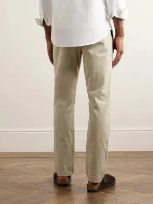 Nn07 Theo 1420 Tapered Organic Cotton-blend Twill Chinos - Neutrals