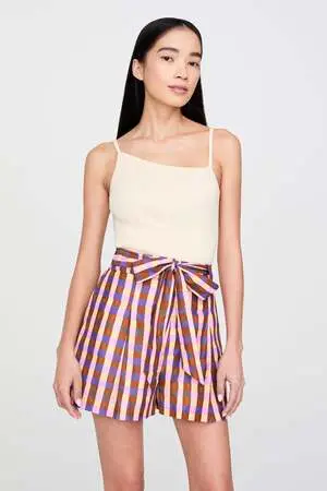 MARIE OLIVER Banks A-line Pleated Short - Cachet