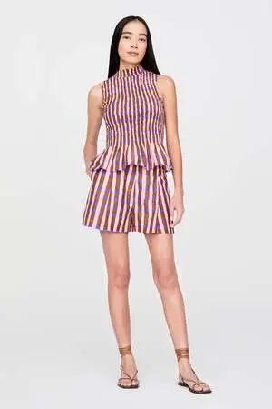MARIE OLIVER Banks A-line Pleated Short - Cachet
