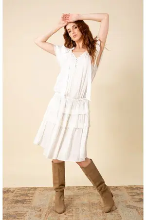 Hale Bob Tie Neck Day Dresses
