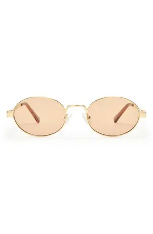 Le Specs Poseidon Deux 52mm Oval Sunglasses - Gold