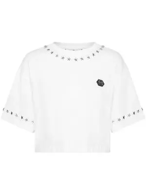 Philipp Plein Star-studded Cropped Top