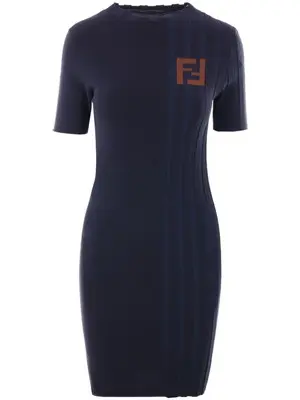 Fendi Signature Logo Midi Dress