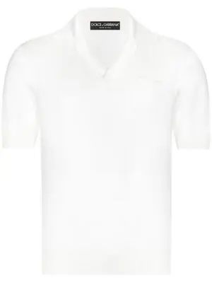 Dolce & Gabbana Logo-embroidered Silk Polo Shirt