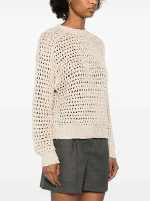 Brunello Cucinelli Sequined Open-knit Jumper