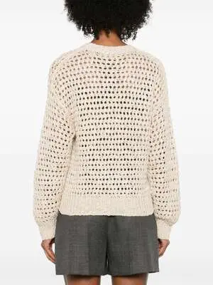 Brunello Cucinelli Sequined Open-knit Jumper