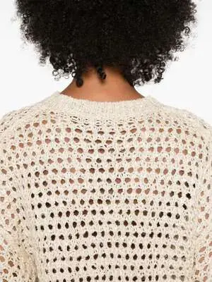 Brunello Cucinelli Sequined Open-knit Jumper