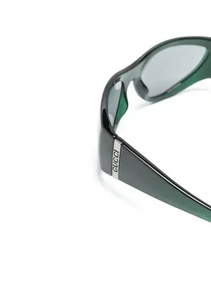Gucci Wraparound-frame Translucent Sunglasses