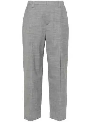 Brunello Cucinelli Tailored Virgin Wool-blend Cropped Trousers
