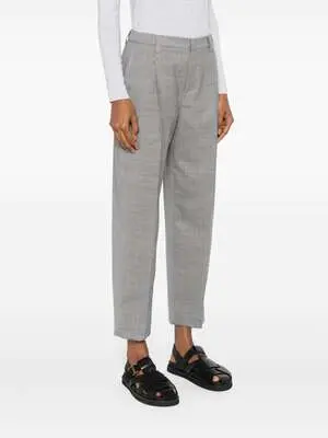 Brunello Cucinelli Tailored Virgin Wool-blend Cropped Trousers