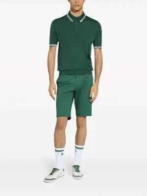 Dolce & Gabbana Striped-border Silk Polo Shirt