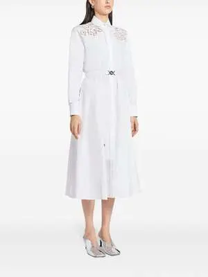 Versace Sangallo Embroidered Shirt Dress