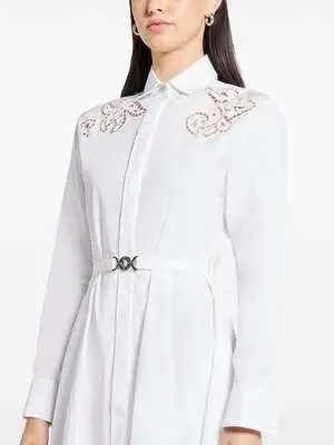 Versace Sangallo Embroidered Shirt Dress