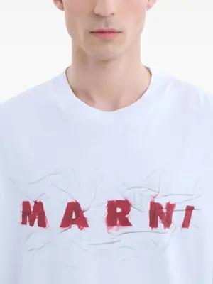 Marni Wrinkled-logo Short-sleeve T-shirt