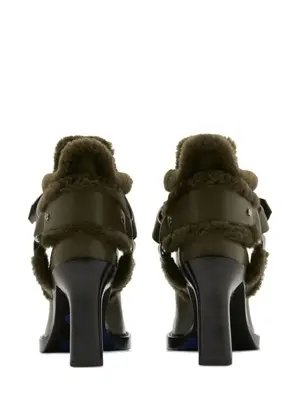 Burberry Buckled Leather Biker Boots