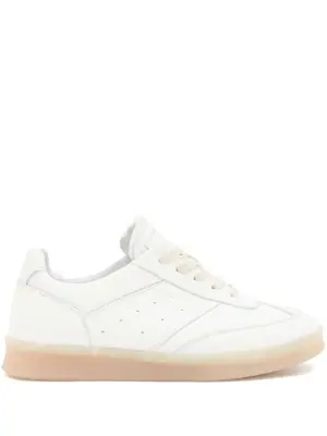 MAISON MARGIELA Stitch-logo Leather Sneakers - White