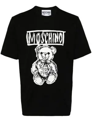 Moschino Teddy Bear Cotton T-shirt - Black